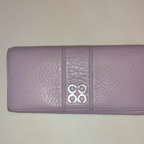 Coach | Bags | Coach Op Art Lavender Pebble Leather Long Wallet | Poshmark